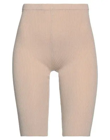 ANTONELLA RIZZA Ribbed Wool Bike Shorts - Beige