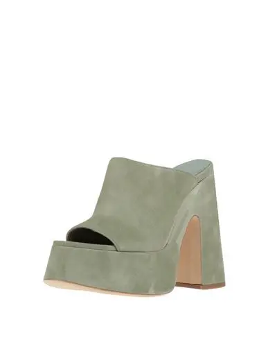 VIC MATIE Leather Platform Sandals - Green