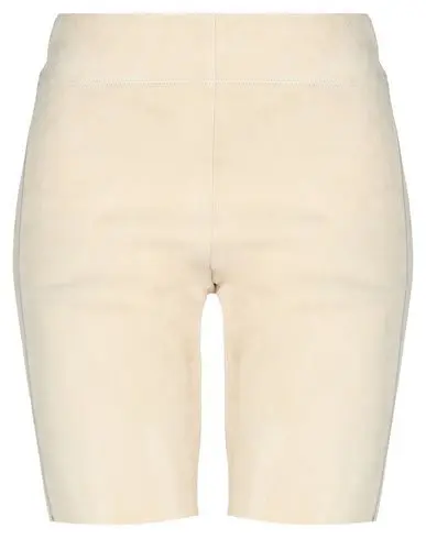 JIL SANDER Lambskin Bermuda Shorts - Beige