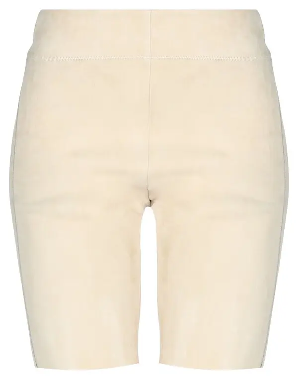 JIL SANDER Lambskin Bermuda Shorts - Beige