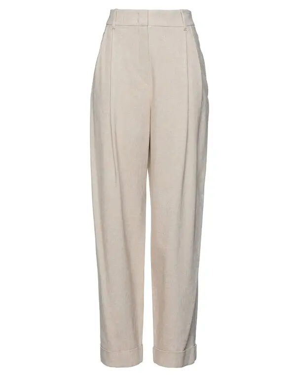 Emporio Armani Wide-leg High-waisted Pants - Beige