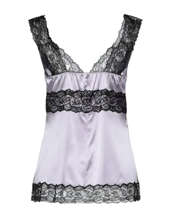 Dolce & Gabbana Top In Silk, Cotton, Elastane, Nylon, And Ramie
