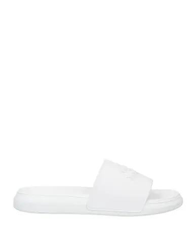 Alexander McQueen Rubber Pool Slides - White