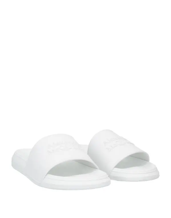 Alexander McQueen Rubber Pool Slides - White