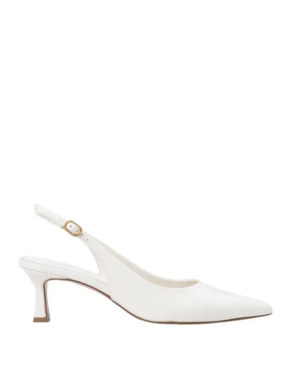 BIANCA DI Soft Leather Slingback Pumps - Off White