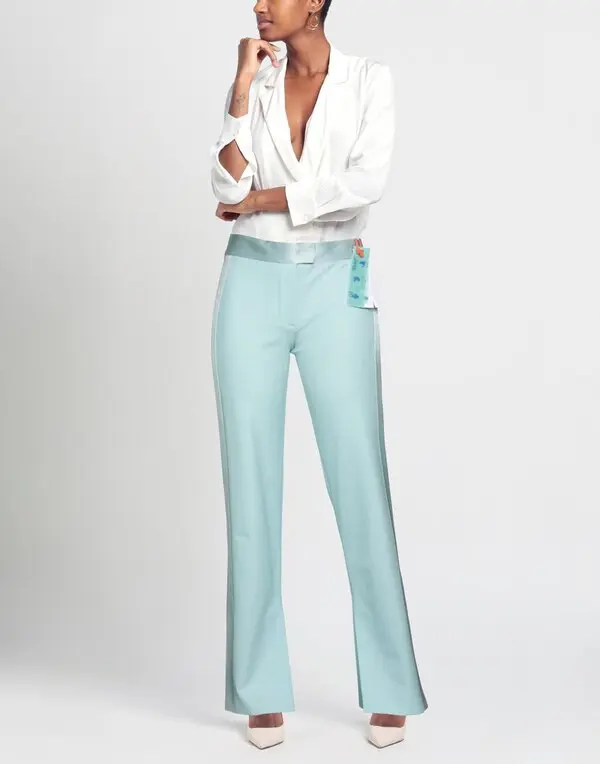 OFF-WHITE™ High Waisted Wide Leg Pants - Blue