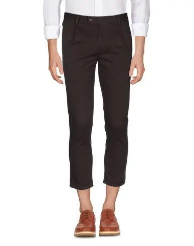DANIELE ALESSANDRINI Pants Size Cotton, Elastane - Dark Brown
