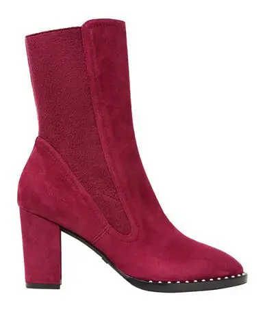 STUART WEITZMAN Ankle Boots In Leather And Textile Fibers - Red