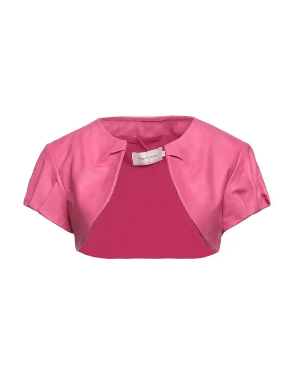 TWENTY EASY BY KAOS Leather Shrug - Pink