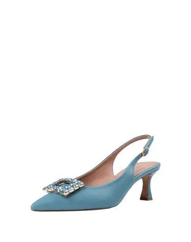 BIANCA DI Leather Slingback Pumps - Blue