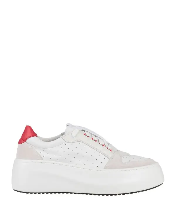 VIC MATIE Light Leather Low-top Sneakers - White