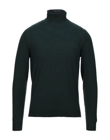 DRUMOHR Modern Turtleneck In Super 140s Wool - Dark Green