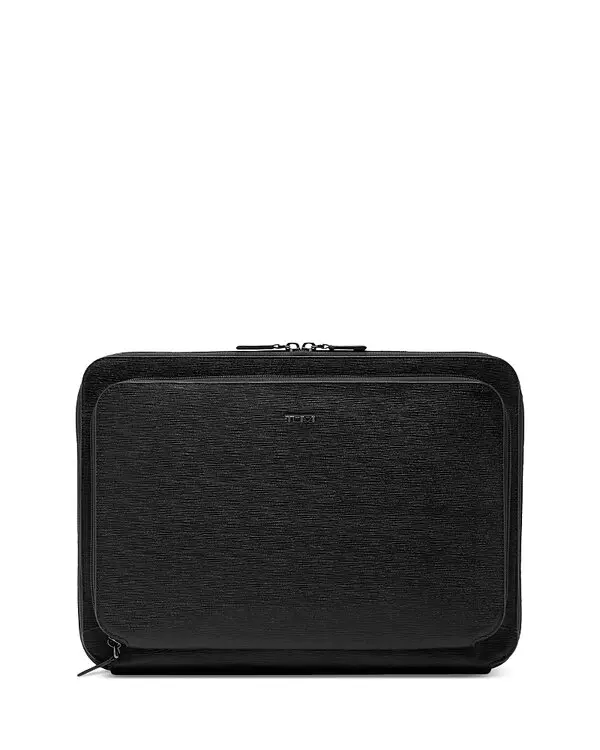 Tumi Embossed Laptop Portfolio - Black Embossed