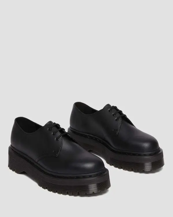 Dr. Martens Vegan 1461 Quad Mono Platform Shoes