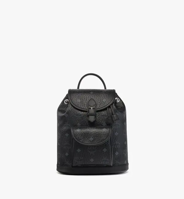 Mcm Visetos Drawstring Backpack - Black