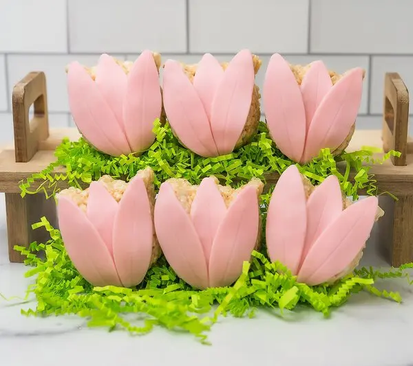 CREATIVE CRISPIES CO. Creative Crispies 6-pc Spring Pink Tulip - One-color