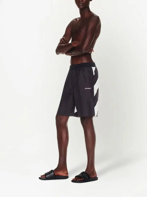 Off-White Diag Surfer Swimshorts - Black