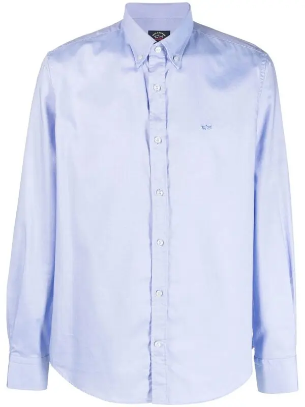 Paul & Shark Embroidered-logo Shirt - Blue