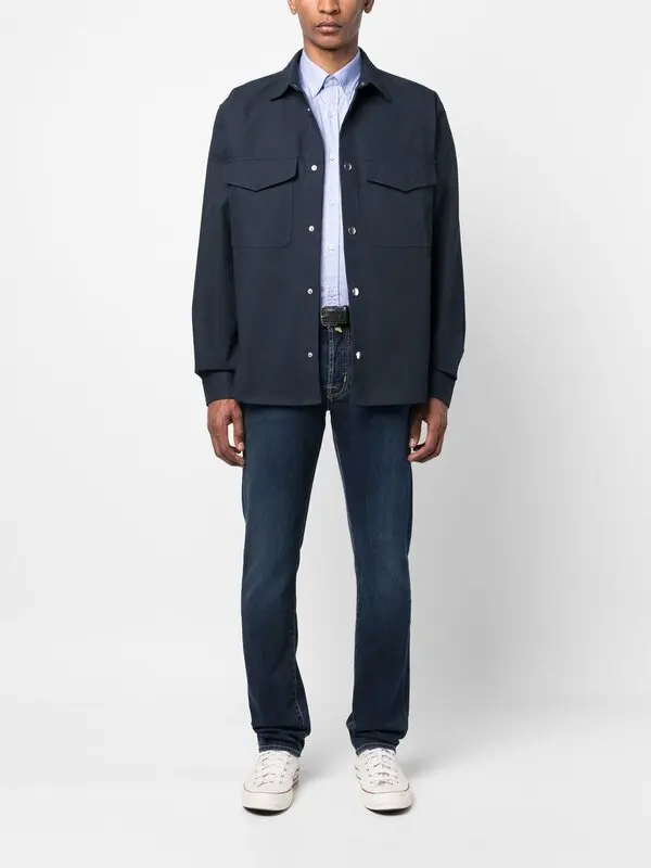 Paul & Shark Embroidered-logo Shirt - Blue