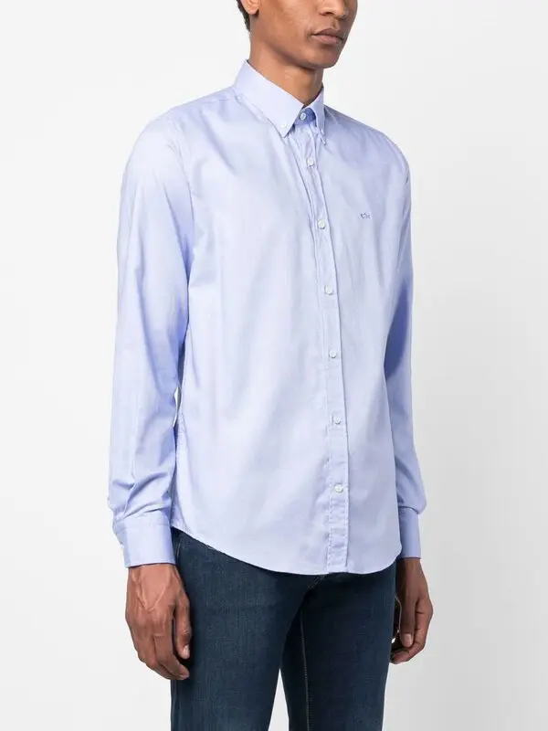 Paul & Shark Embroidered-logo Shirt - Blue