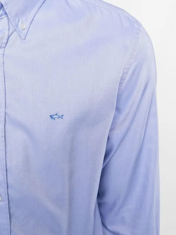 Paul & Shark Embroidered-logo Shirt - Blue