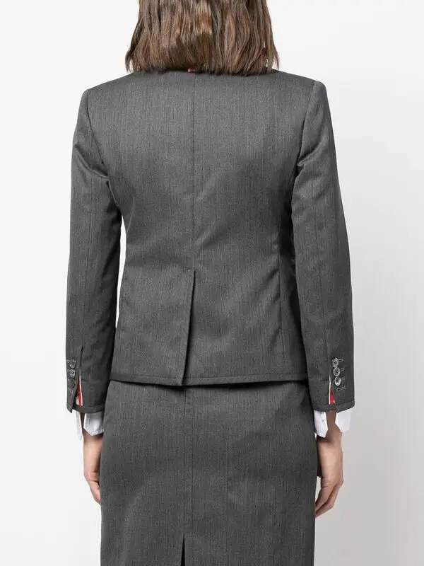 Thom Browne Single-breasted Wool Blazer - Grey