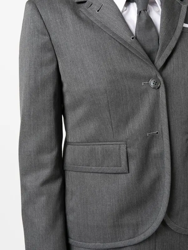 Thom Browne Single-breasted Wool Blazer - Grey