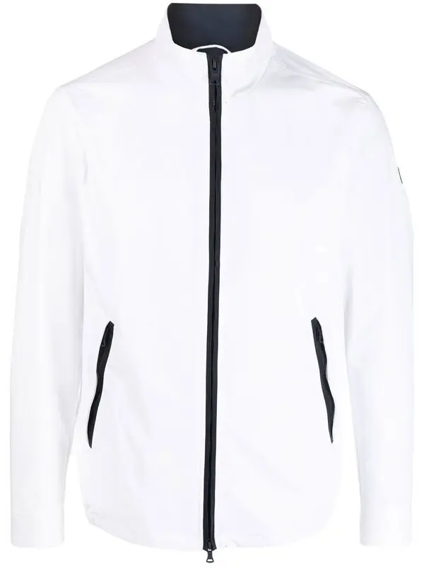 Paul & Shark Logo-patch Zip-up Jacket - White