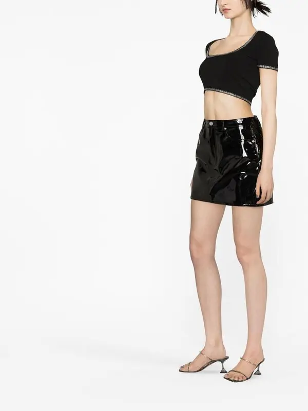 Alexander Wang Scoop-neck Cropped T-shirt