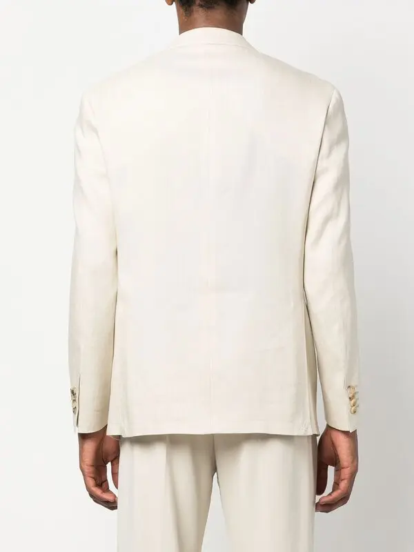 Canali Single-breasted Wool-linen Blazer
