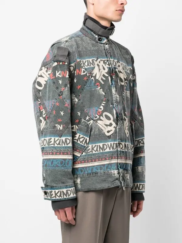 Sacai Slogan-print Bomber Jacket