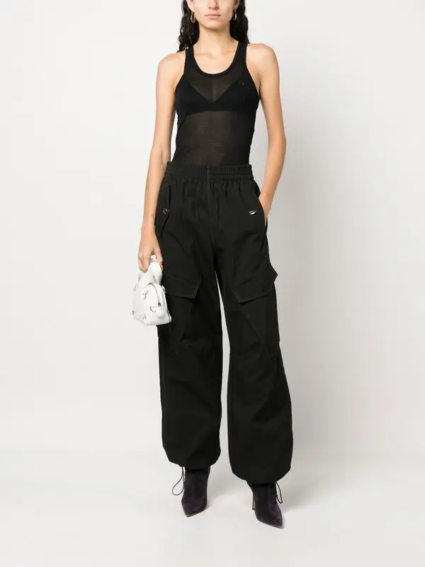 Coperni Semi-sheer Racerback Top - Black