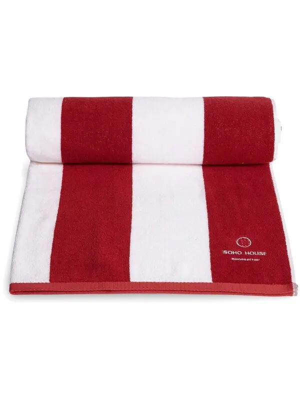 SOHO HOME Embroidered-logo Cotton Pool Towel - Red