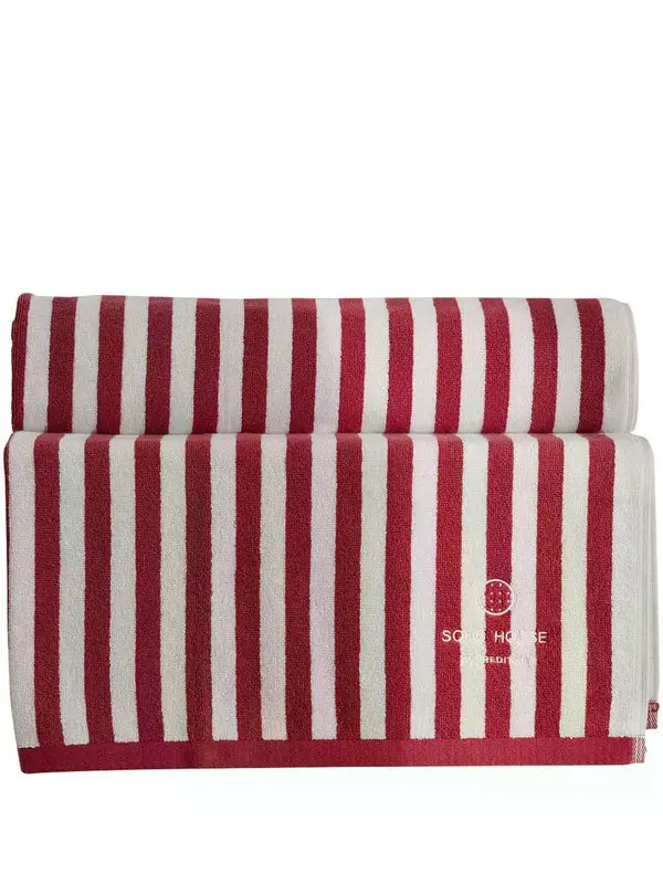 SOHO HOME Embroidered-logo Cotton Pool Towel - Red