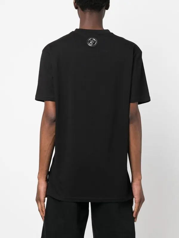 PLEIN SPORT Crew Neck Logo-print T-shirt - Black