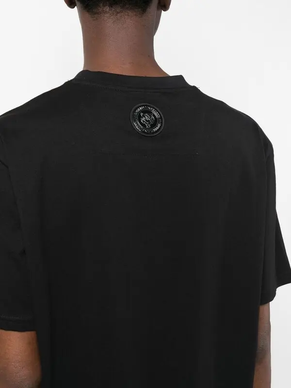 PLEIN SPORT Crew Neck Logo-print T-shirt - Black