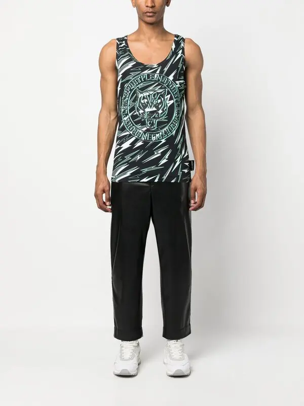 PLEIN SPORT Logo-print Tank Top