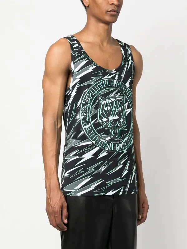 PLEIN SPORT Logo-print Tank Top