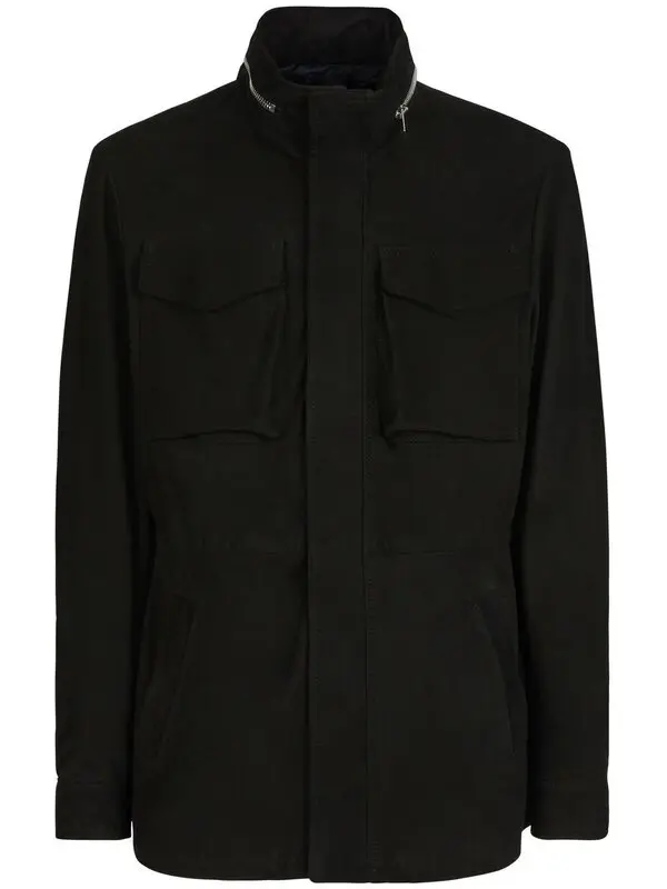 GIUSEPPE ZANOTTI Sylhas Suede Hooded Jacket