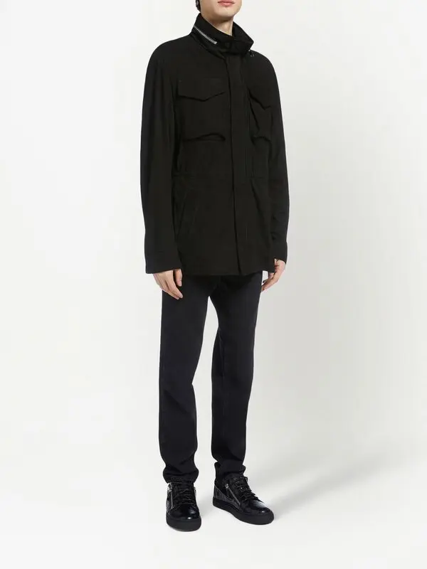 GIUSEPPE ZANOTTI Sylhas Suede Hooded Jacket