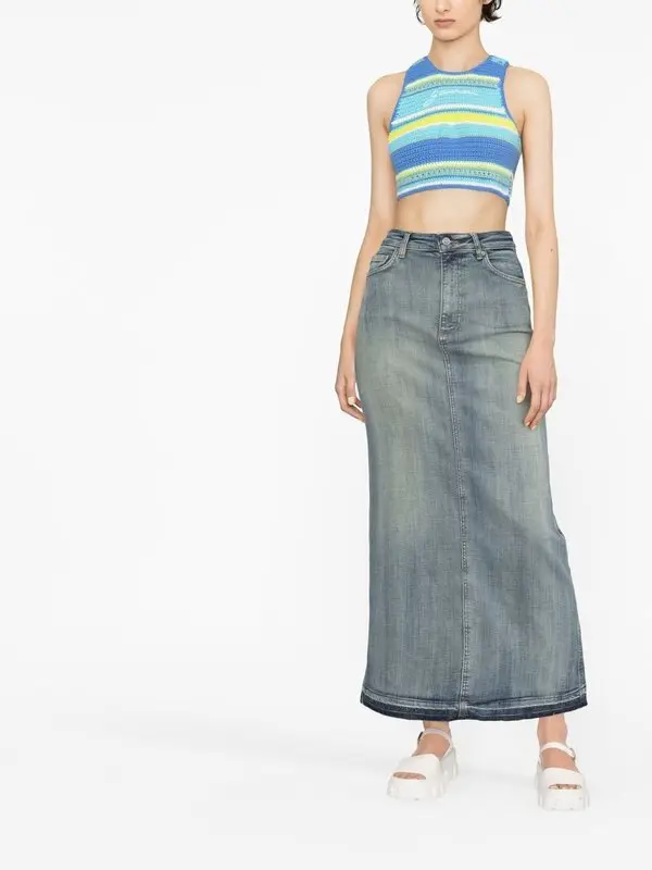 GANNI Denim Maxi Skirt