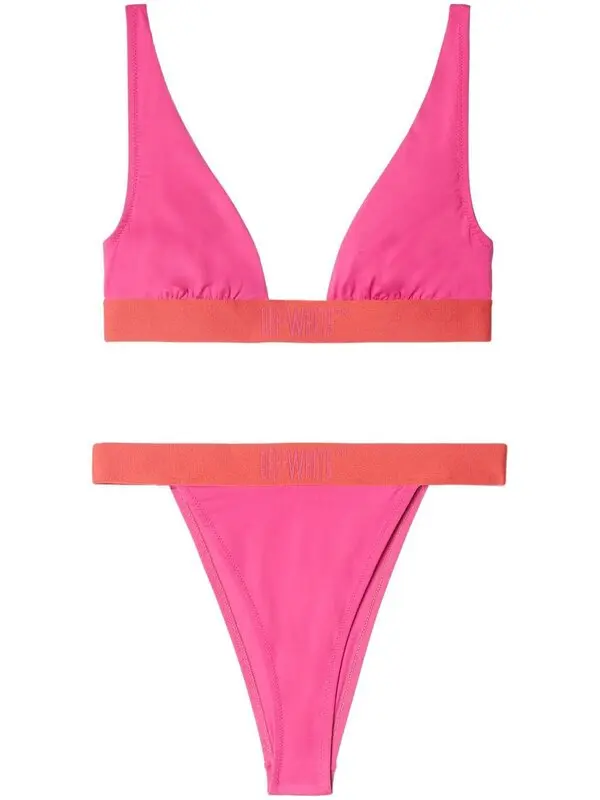Off-White Condenced Two-tone Bikini