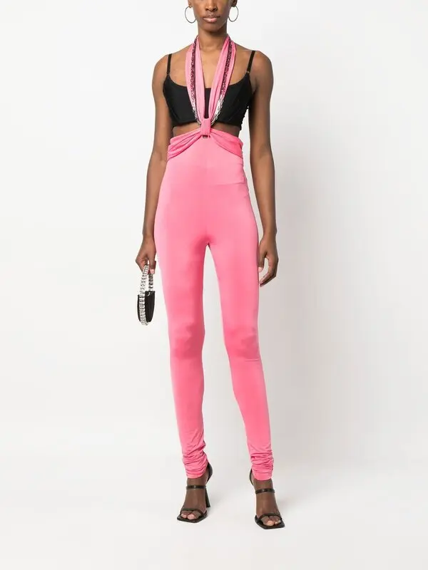 Attico Ruby Halterneck-strap Leggings - Pink