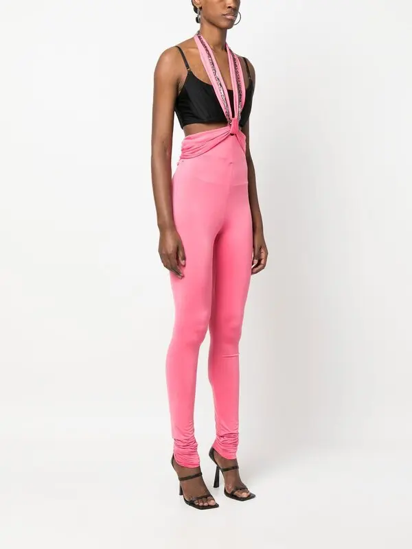 Attico Ruby Halterneck-strap Leggings - Pink