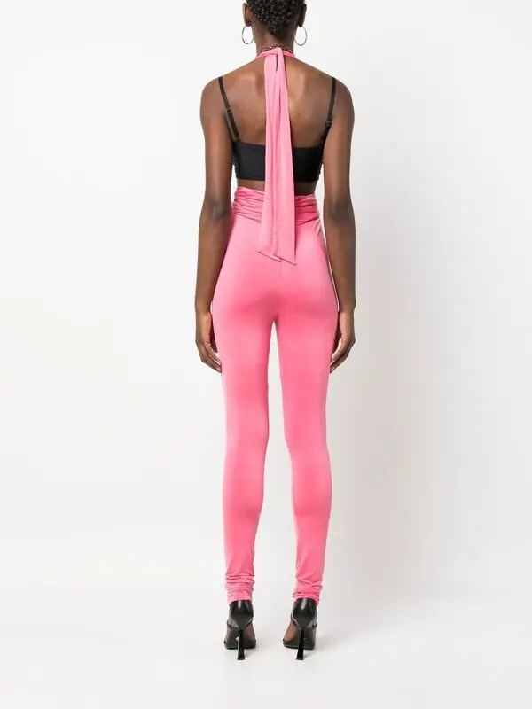Attico Ruby Halterneck-strap Leggings - Pink