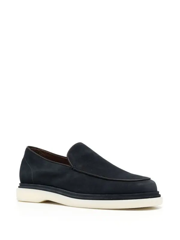 Fratelli Rossetti Calf-suede Slip-on Loafers - Blue