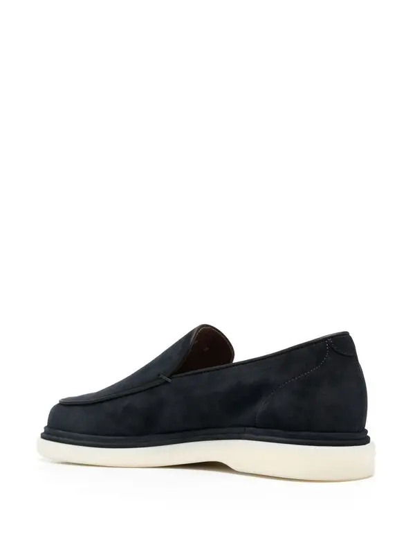 Fratelli Rossetti Calf-suede Slip-on Loafers - Blue