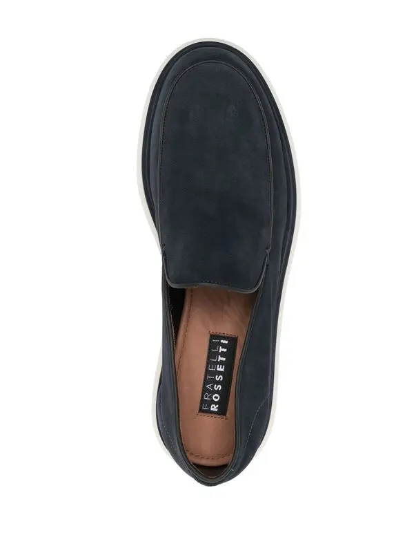 Fratelli Rossetti Calf-suede Slip-on Loafers - Blue