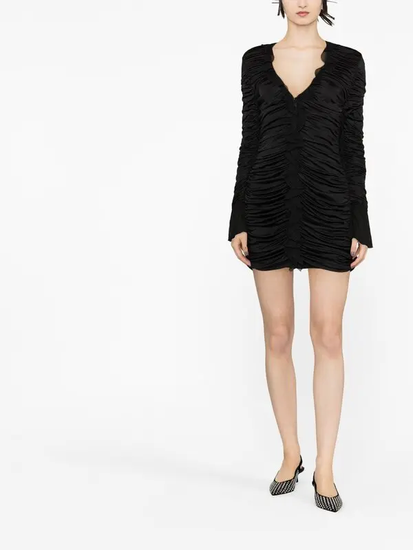 Blumarine Draped Ruffled Mini Dress