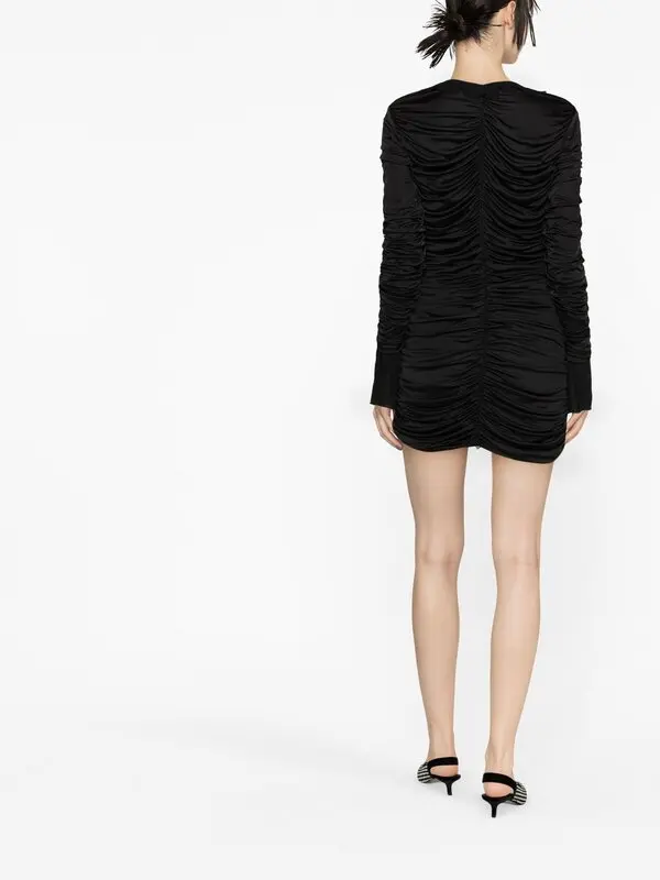 Blumarine Draped Ruffled Mini Dress